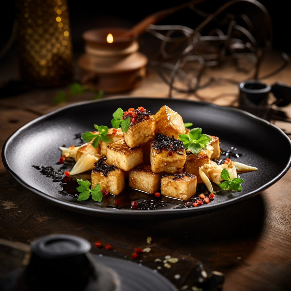 🤩 Fried Tofu Spices Black Garlic Maple Sugar Asian Sauce ...