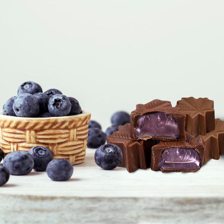 Stuffed Milk Chocolates - Fondant Blueberry Ganache | Notre-Dame-de-la ...